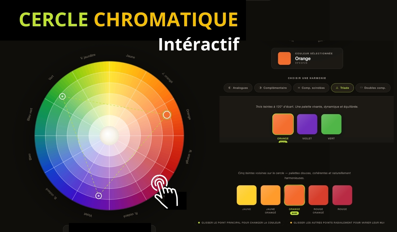 Cercle chromatique interactif : comprendre la théorie des couleurs pour ...